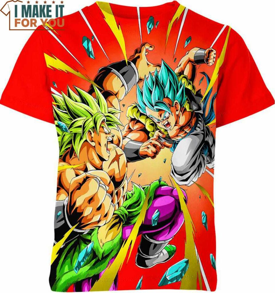 Gogeta Vs Broly Dragon Ball Z Shirt, Iconic Dragon Ball Z Duo Design
