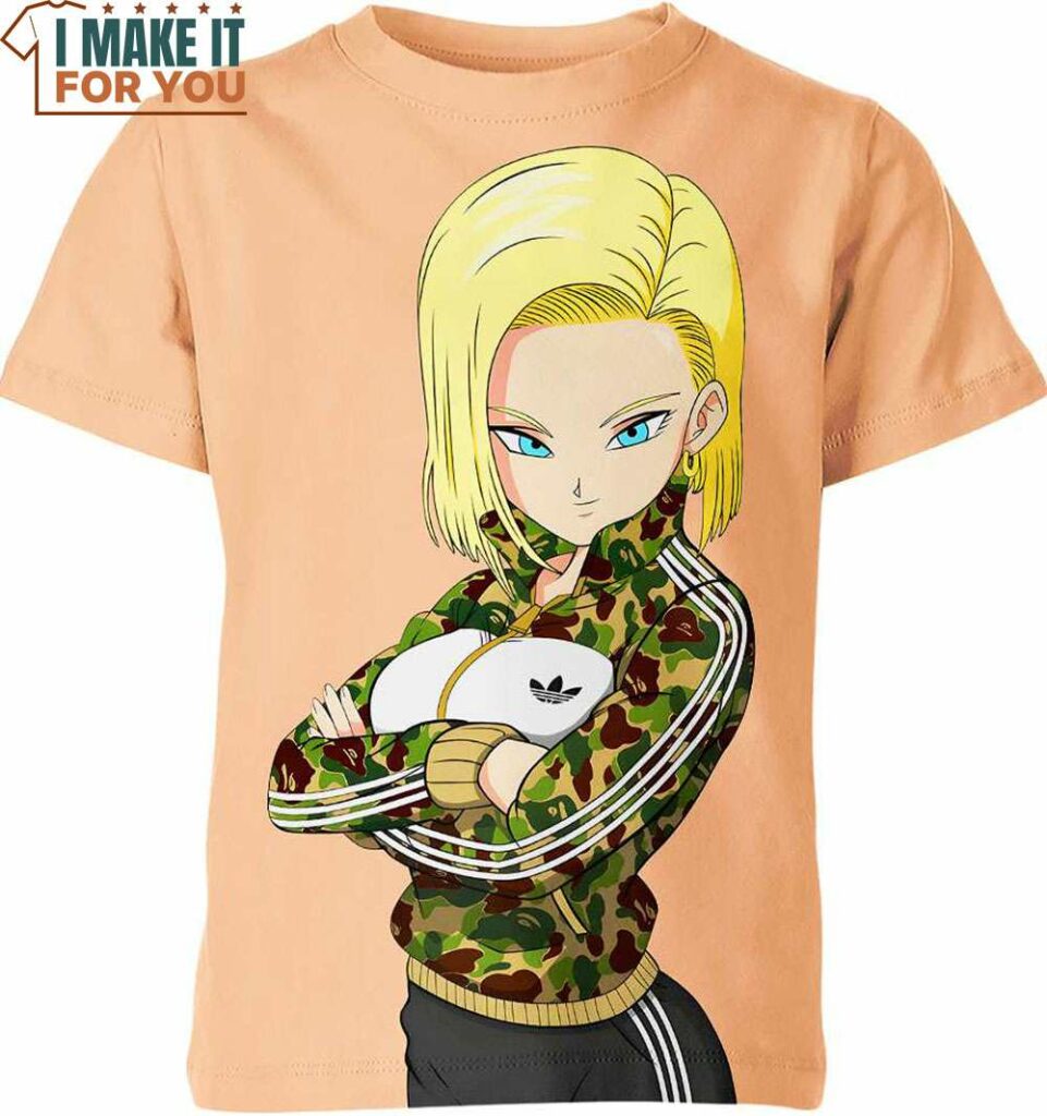 Android 18 Adidas Dragon Ball Z Shirt, Dragon Ball Gift