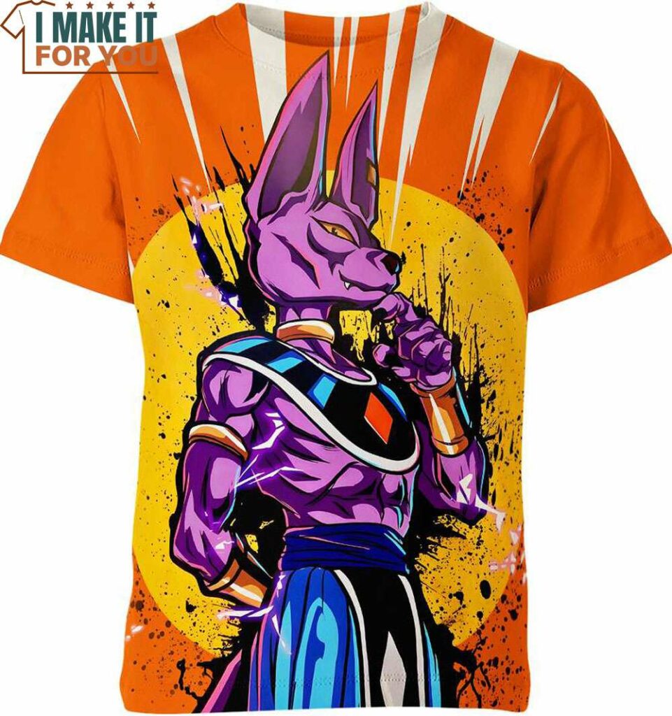 Beerus Cool Art Dragon Ball Z Shirt, Dragon Ball Gift for All Ages