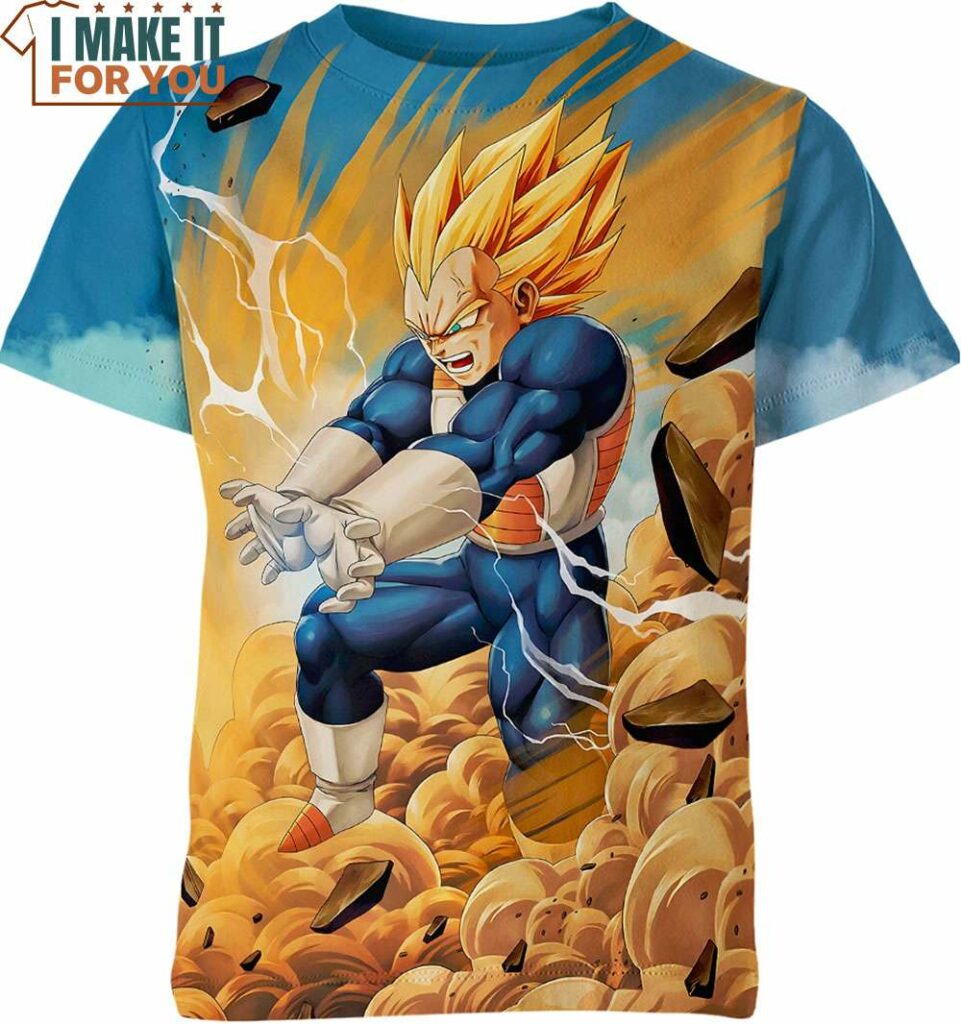 Vegeta Fighting Dragon Ball Z Shirt, Dragon Ball Gift for All Ages