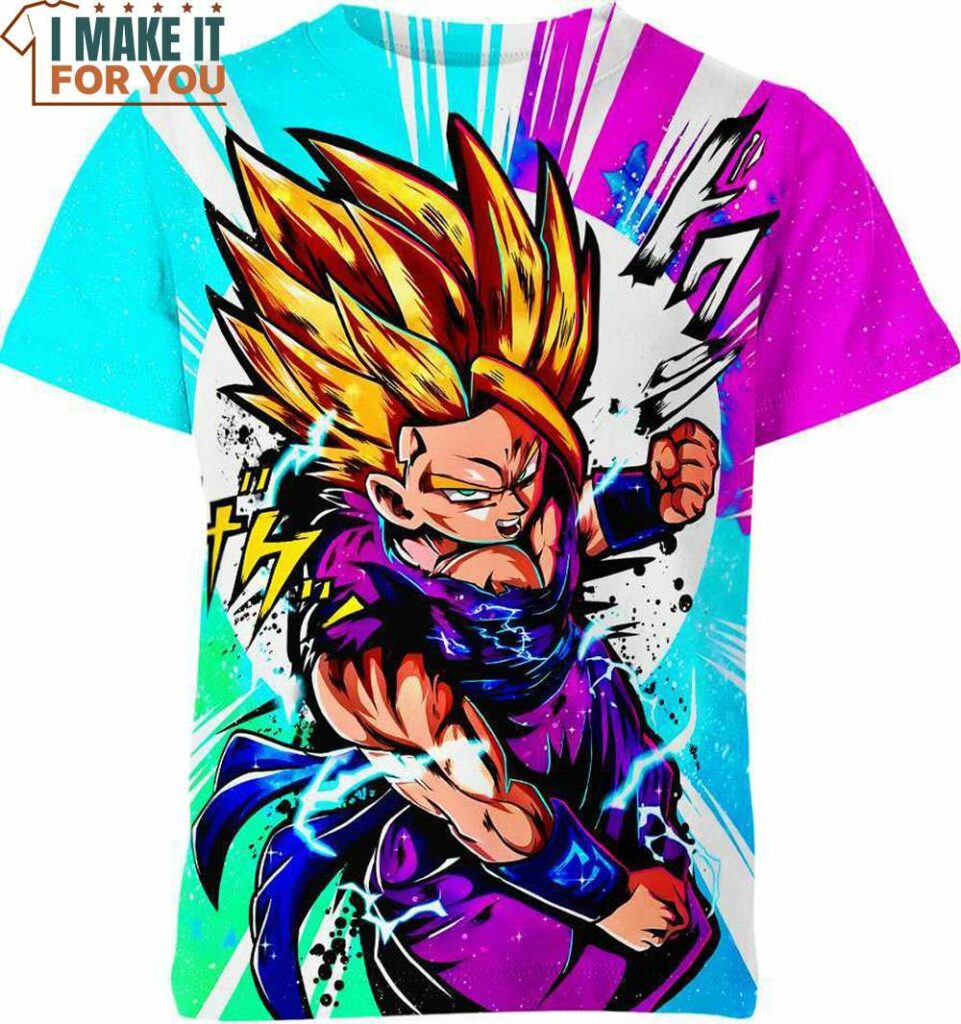 Son Gohan Dragon Ball Z Shirt, Stylish Dragon Ball 3D Printed Tee