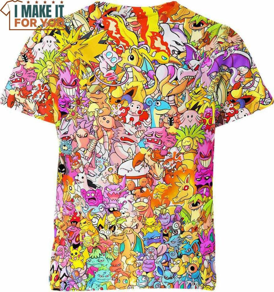 All Kanto Pokemon Shirt, Perfect Present for Pokemon Fans