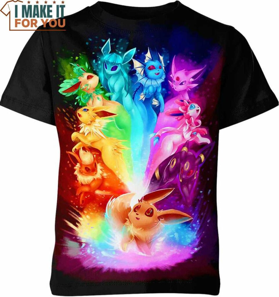 Eevee Evolutions Pokemon Shirt, Perfect Birthday Gift for Pokemon Fans