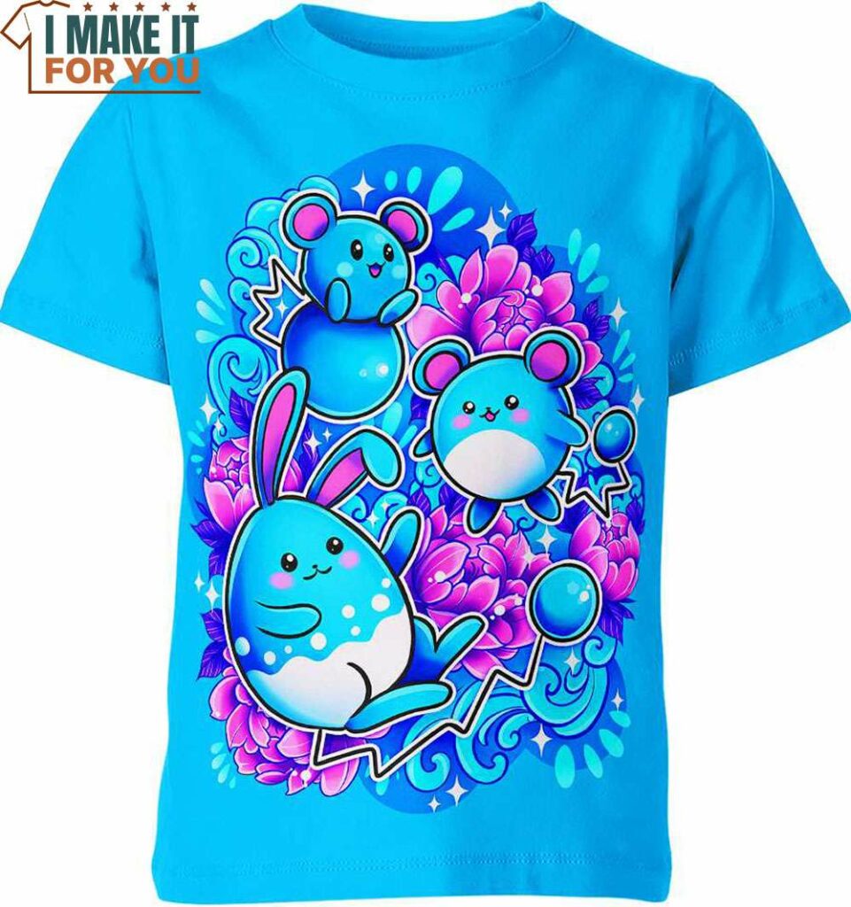 Azurill Marill Azumarill Pokemon Shirt, Ultimate Pokemon Gift