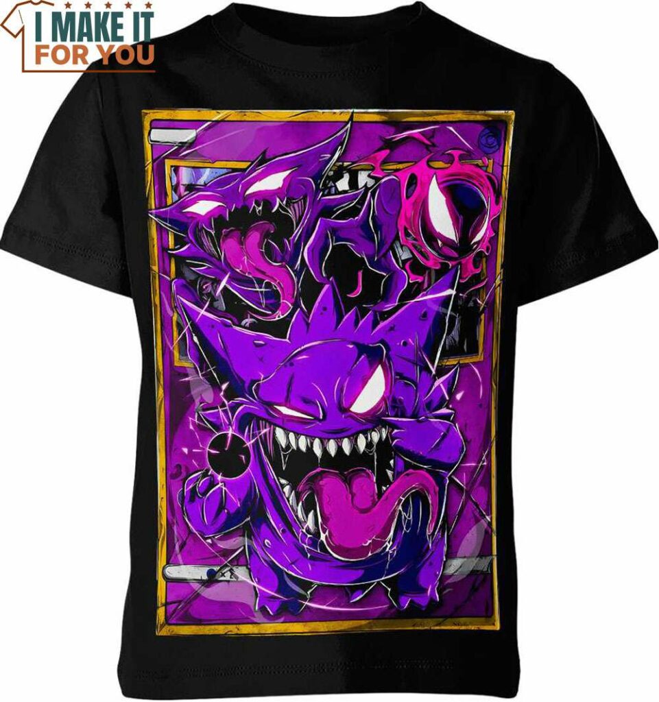 Gengar Haunter Gatsly Horror Pokemon Shirt, Stylish Pokemon Shirts for Men
