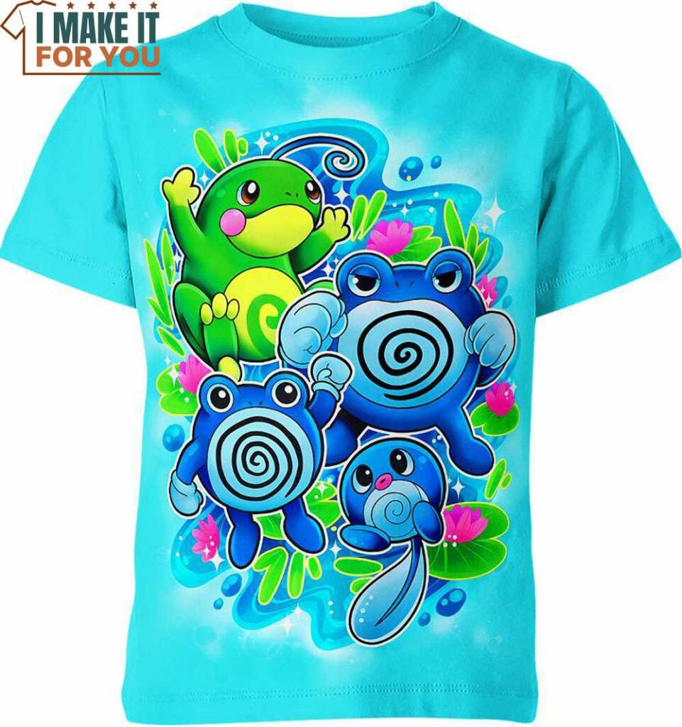 Poliwag Poliwhirl Poliwrath Politoed Pokemon Cute Shirt, Cool Pokemon Gifts