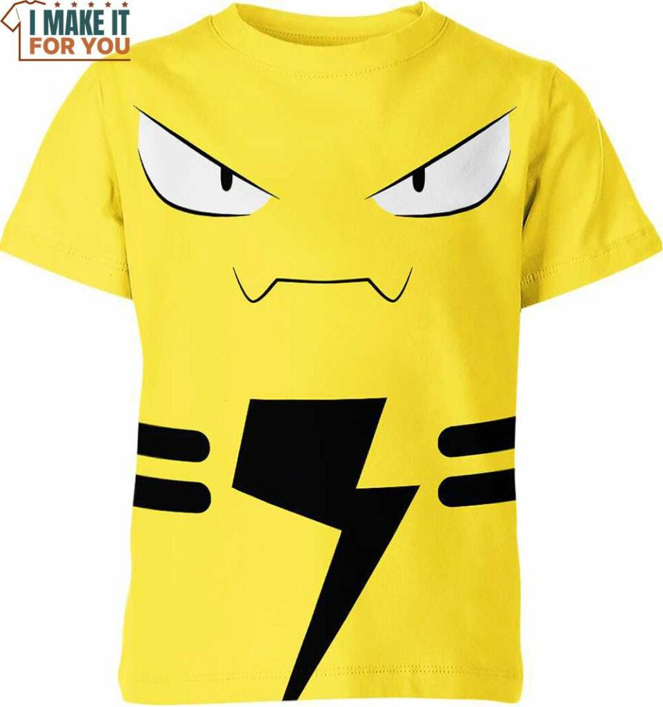 Elekid Funny Face Pokemon Shirt, 3D Tee for Pokemon Lovers
