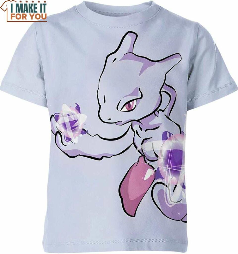 Mewtwo Classic Design Pokemon Shirt, Unique Pokemon Gifts
