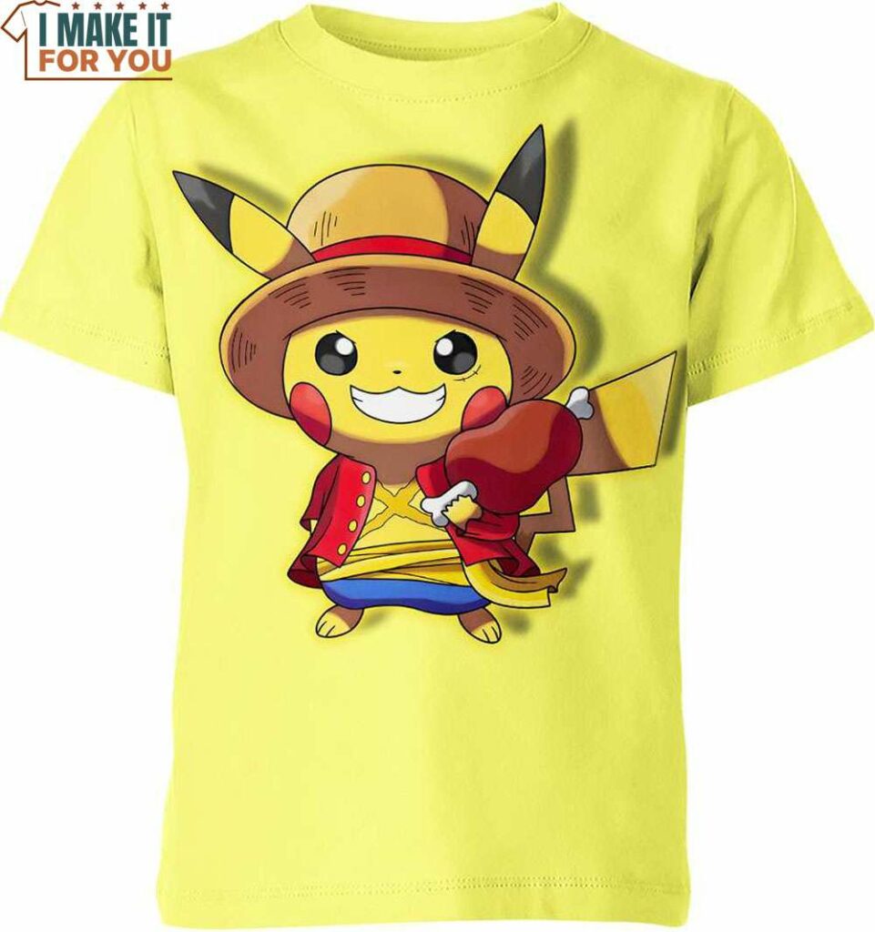 Monkey D Luffy x Pikachu Pokemon Shirt, Best Pokemon Gifts for Your ...