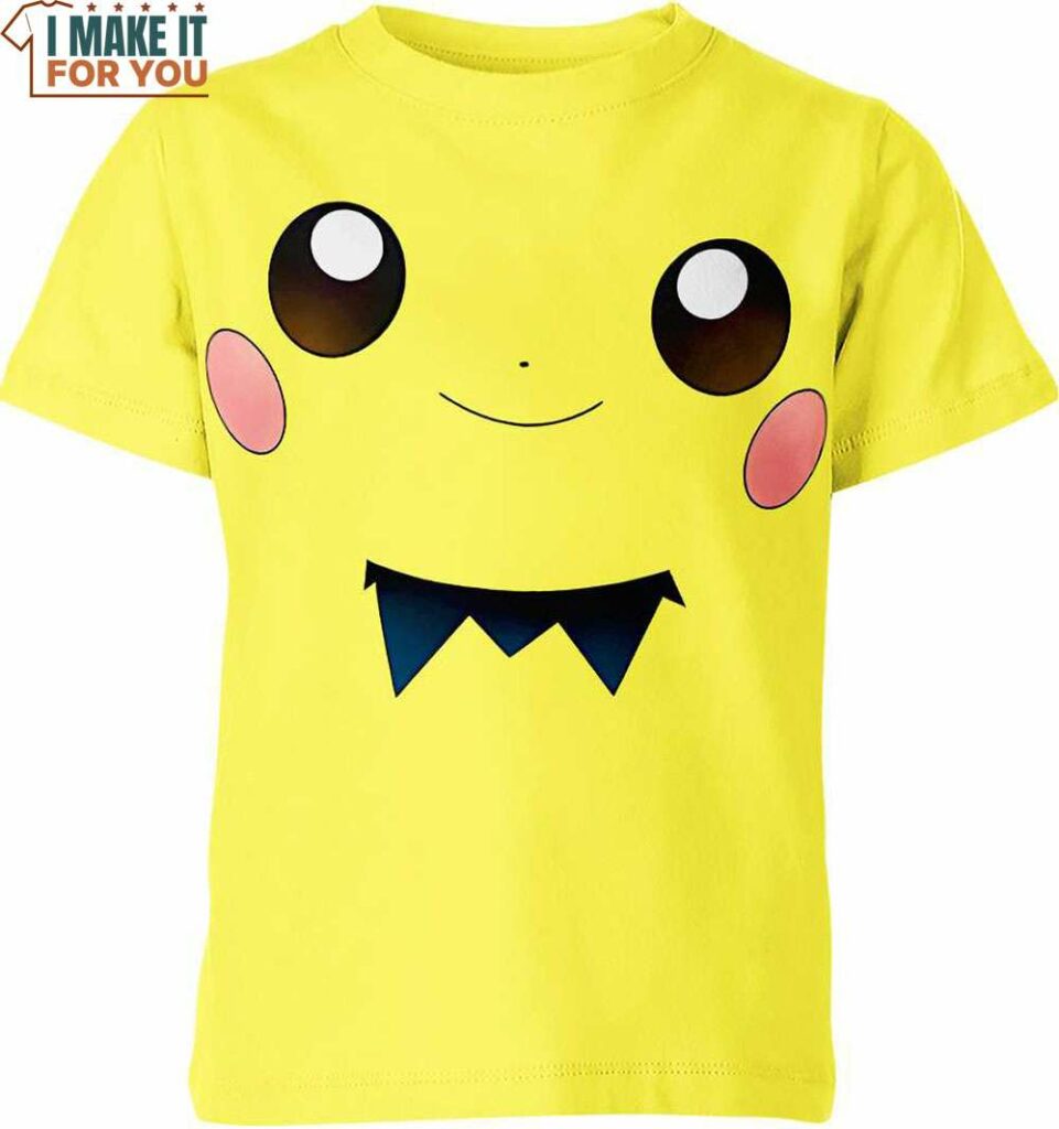 Pikachu Funny Face Pokemon Shirt, Cool Pokemon Gifts