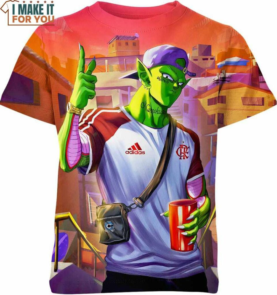 Adidas Piccolo 3D Shirt, Dragon Ball Z Gifts for Anime Lovers