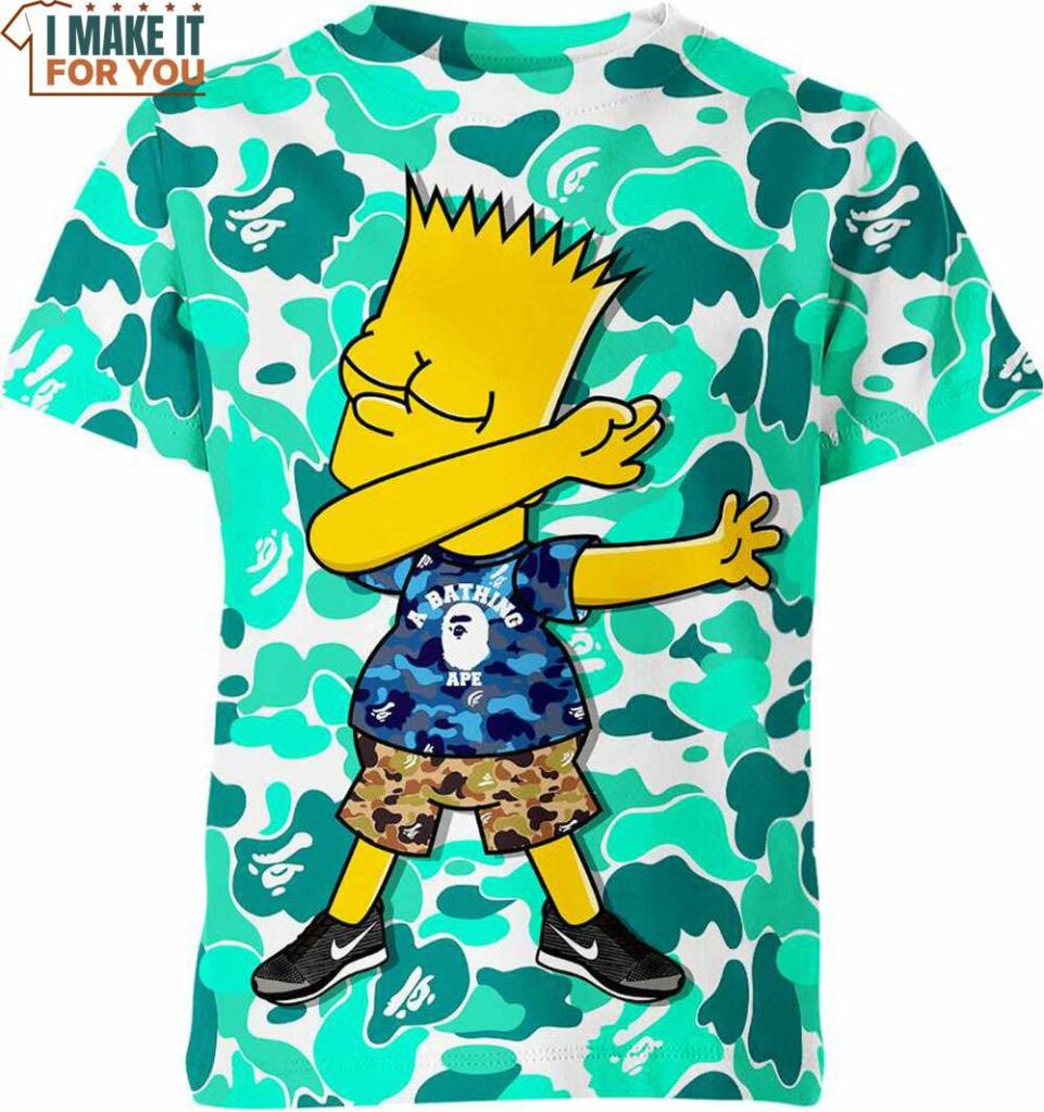 Bart Simpson Bape Nike Shirt, Exclusive Nike Graphic T-shirts