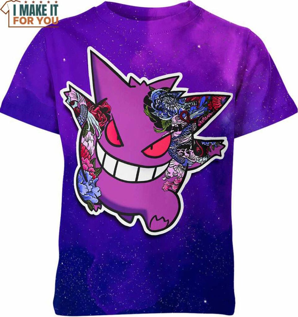 Gengar Nike Shirt, Nike Graphic Print Tees
