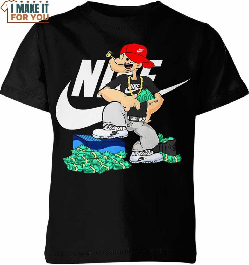 Popeye Nike Shirt, Nike Graphic Design Shirts