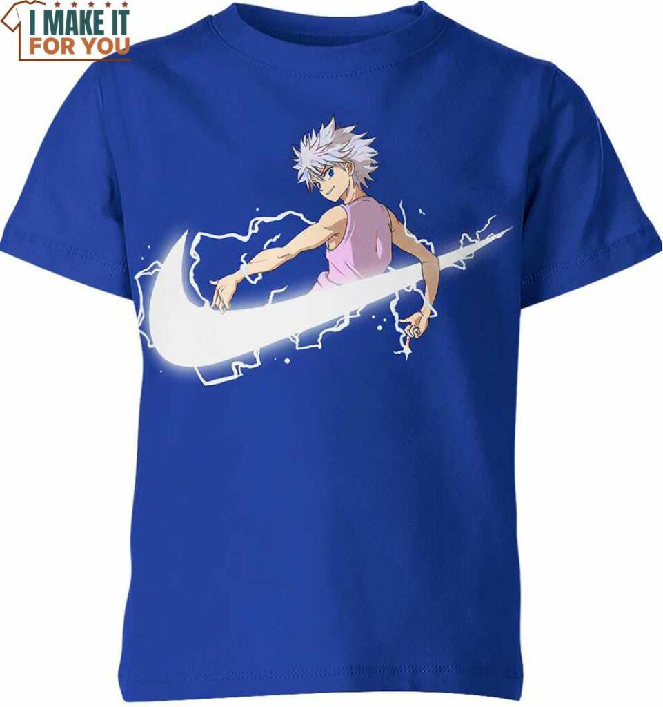 Killua Zoldyck HunterXHunter Nike Shirt, Modern Nike Graphic Tees For ...