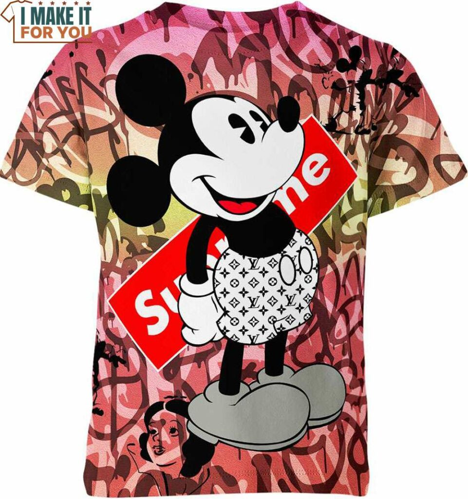 Mickey Mouse Louis Vuitton Supreme Shirt