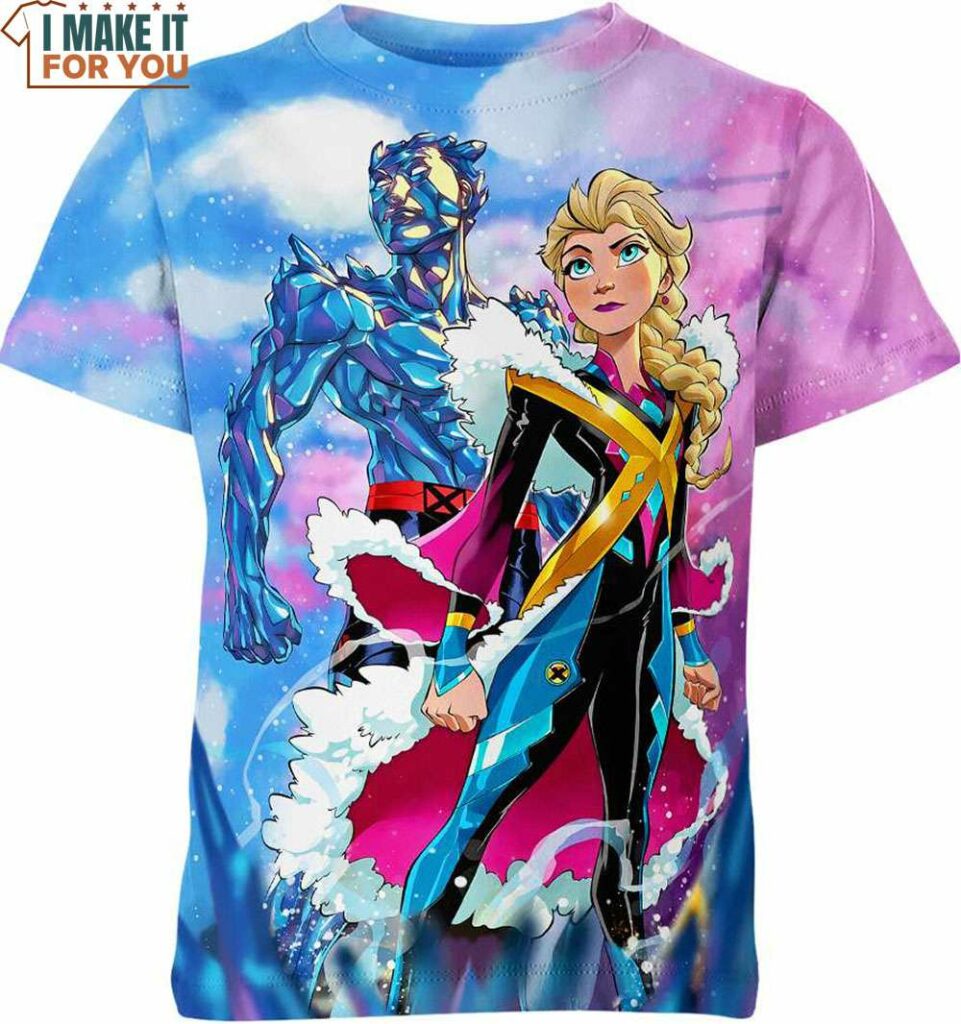 Iceman And Elsa Marvel Comics Shirt - Best Personalized Gift & Unique ...