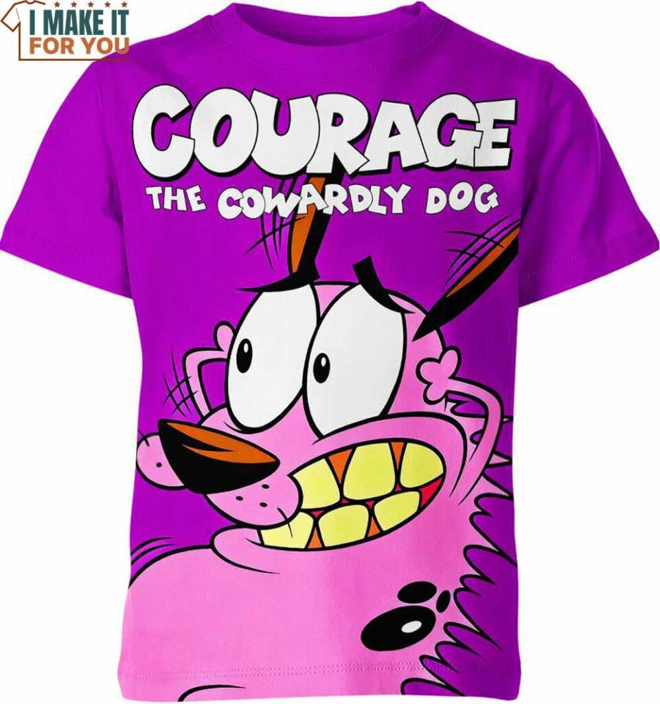 Courage The Cowardly Dog Pink Shirt