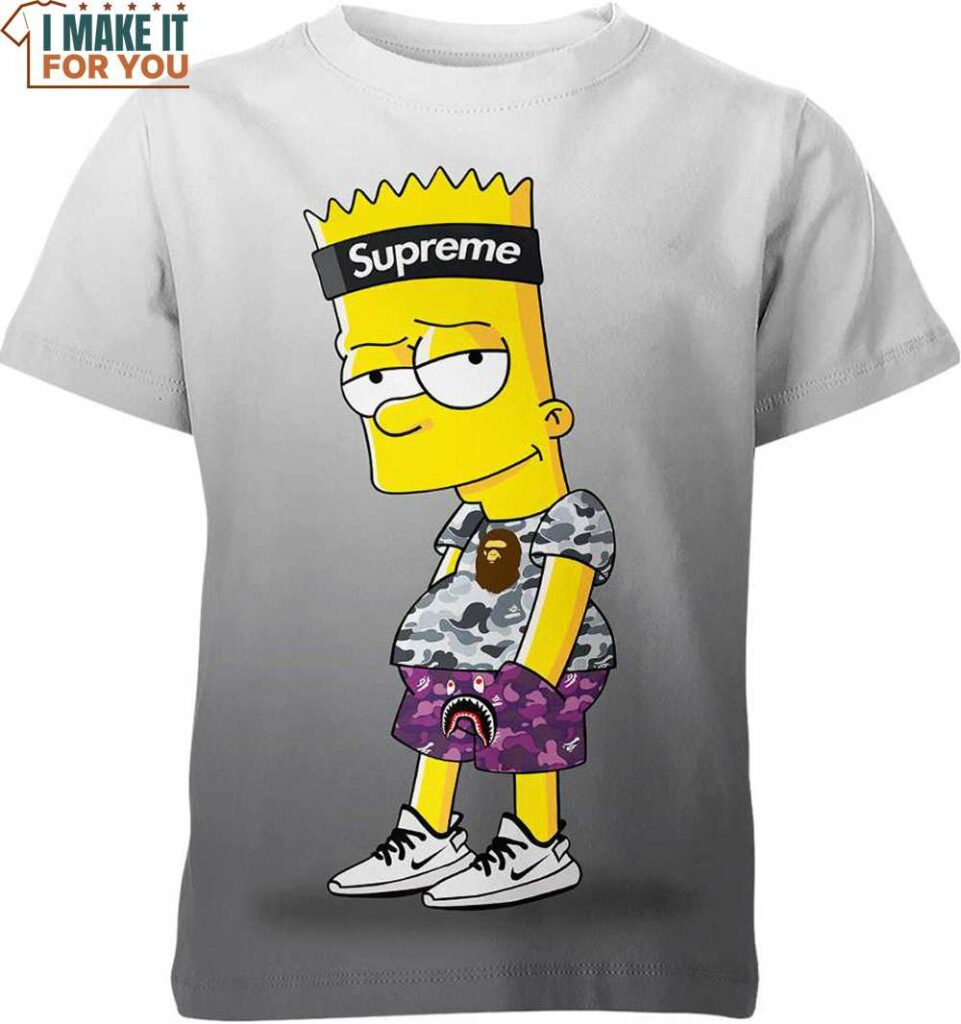 Bart Simpson Supreme Bape The Simpsons Shirt