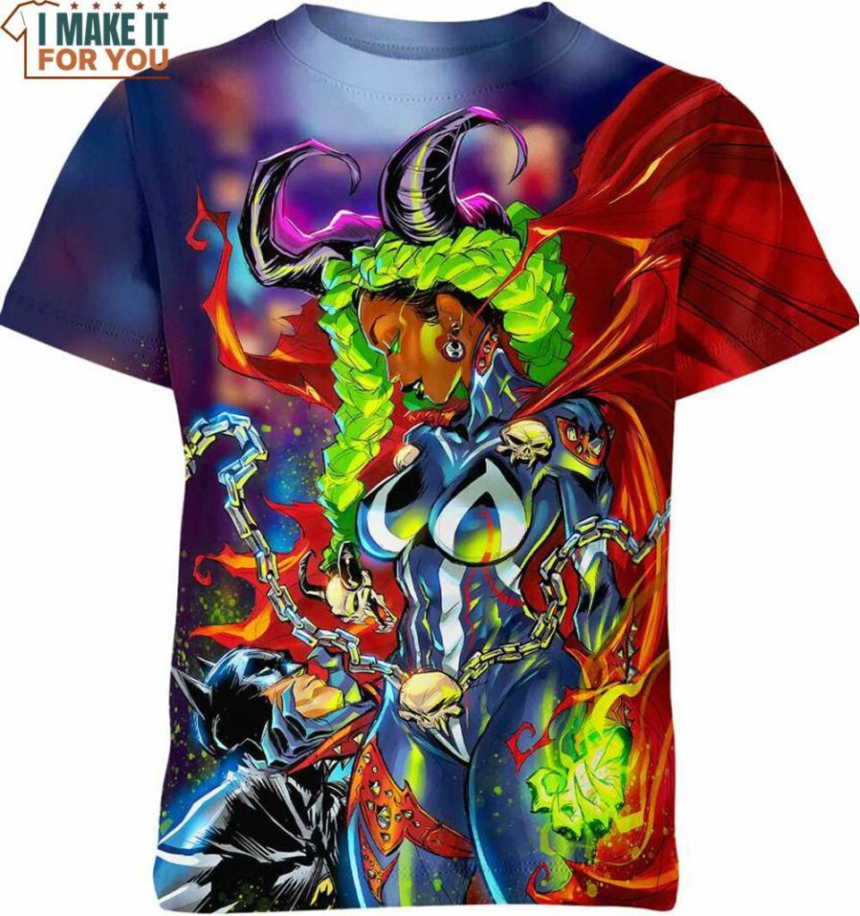 Black Woman Spawn Marvel Comics Shirt, Mens Superhero Shirts