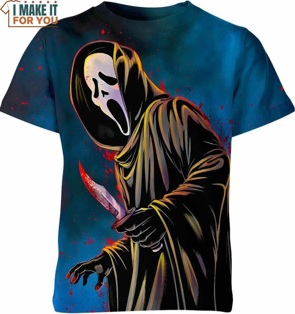 Ghostface Scream Shirt, Spooky Halloween T-Shirts