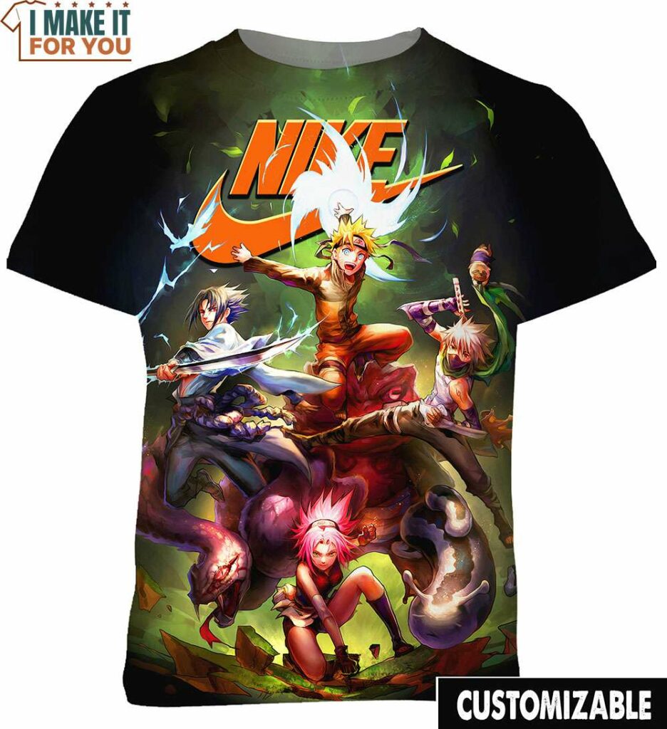 Naruto Team 7 Nike Shirt, Nike Graphic Design Tee