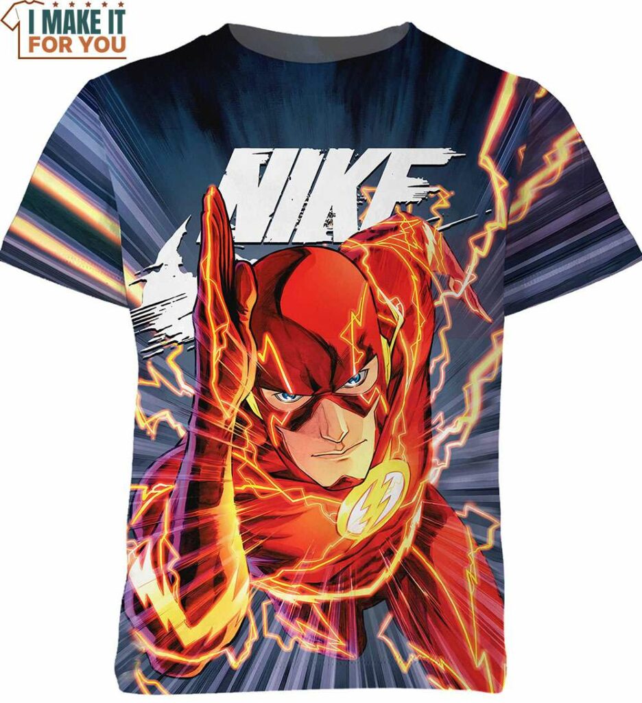 DC Comics Gift The Flash Nike Shirt, Stylish Nike Graphic Shirts