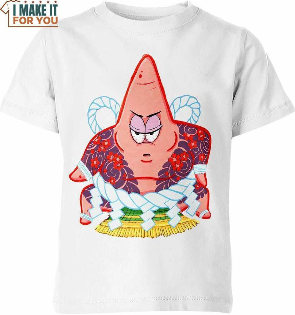 Patrick Star Spongebob Squarepants Sumo Shirt, Gifts for Cartoon Lovers