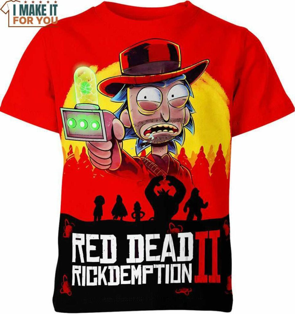 Rick And Morty Red Dead Redemption Shirt, Rick And Morty Anniversary Gift