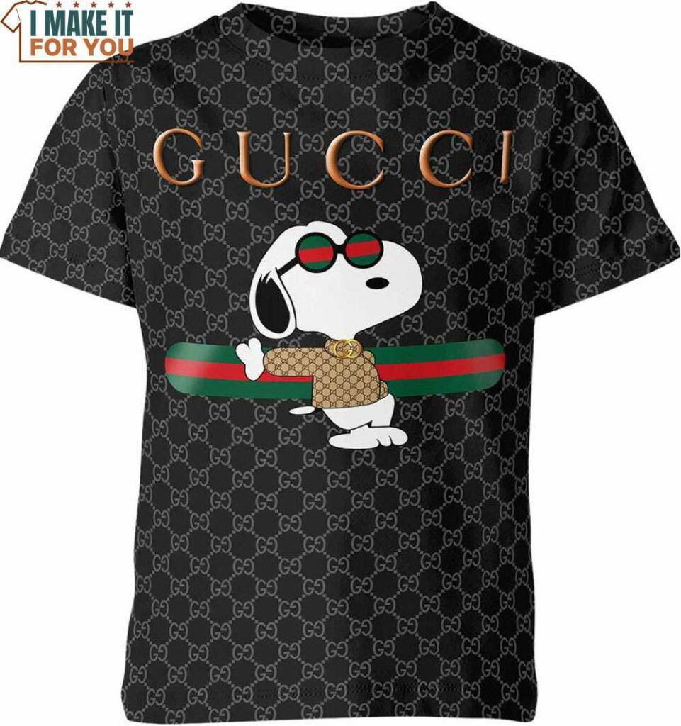 Snoopy Gucci 3D Shirt, Peanuts Snoopy Gifts