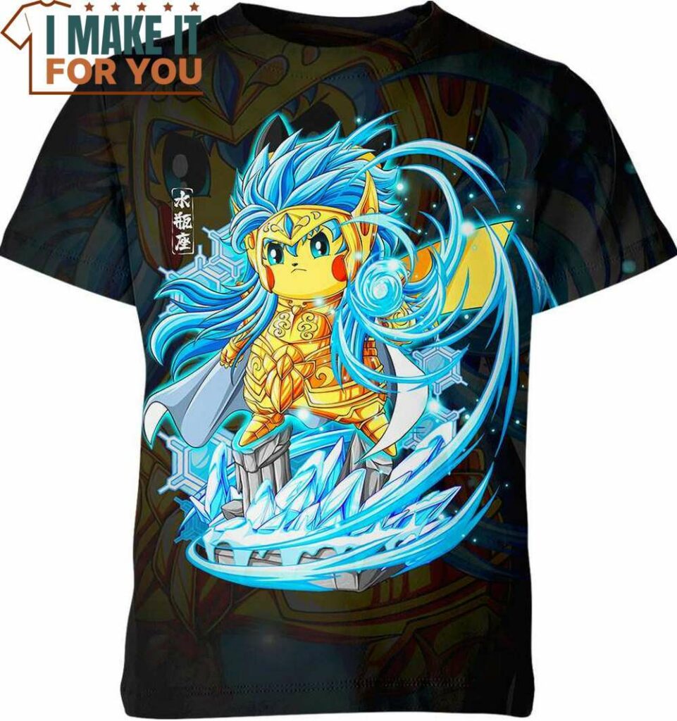 Pikachu X Saint Seiya Knights Of The Zodiac Pokemon Shirt, Perfect Gift ...