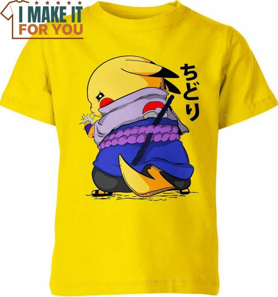 Pikachu X Sasuke Pokemon Anime Shirt, Perfect Gift for Any Pokemon Lover