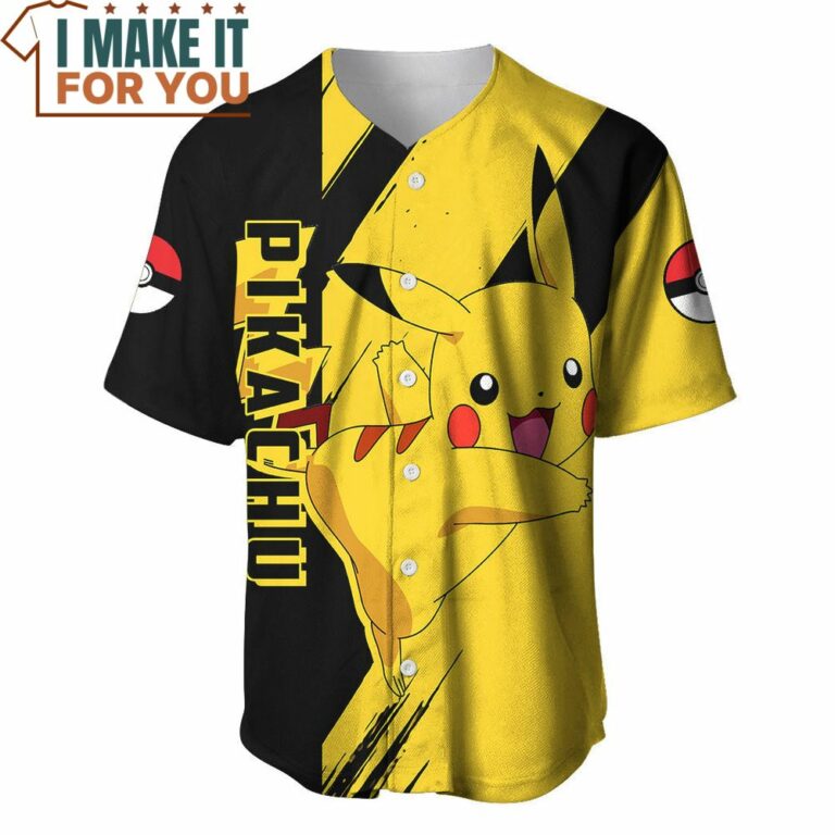 Pokemon Pikachu Cool Baseball Jersey, Ultimate Gift for Pokemon Fan
