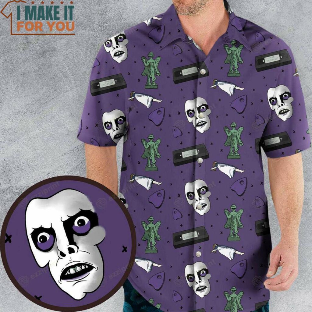 Captain Howdy The Exorcist Pattern Hawaiian Shirt, Funny Hawaiian ...