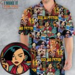 Daria Sick Sad Fiction Pattern Hawaiian Shirt, Funny Aloha Shirts for Men