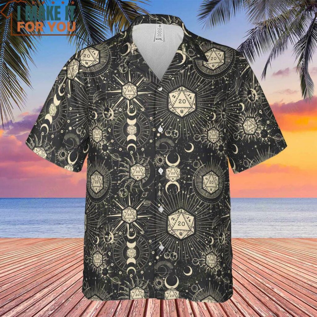 Diceyverse Dice RPG DND Hawaiian Shirt, Funny Aloha Shirts for Men
