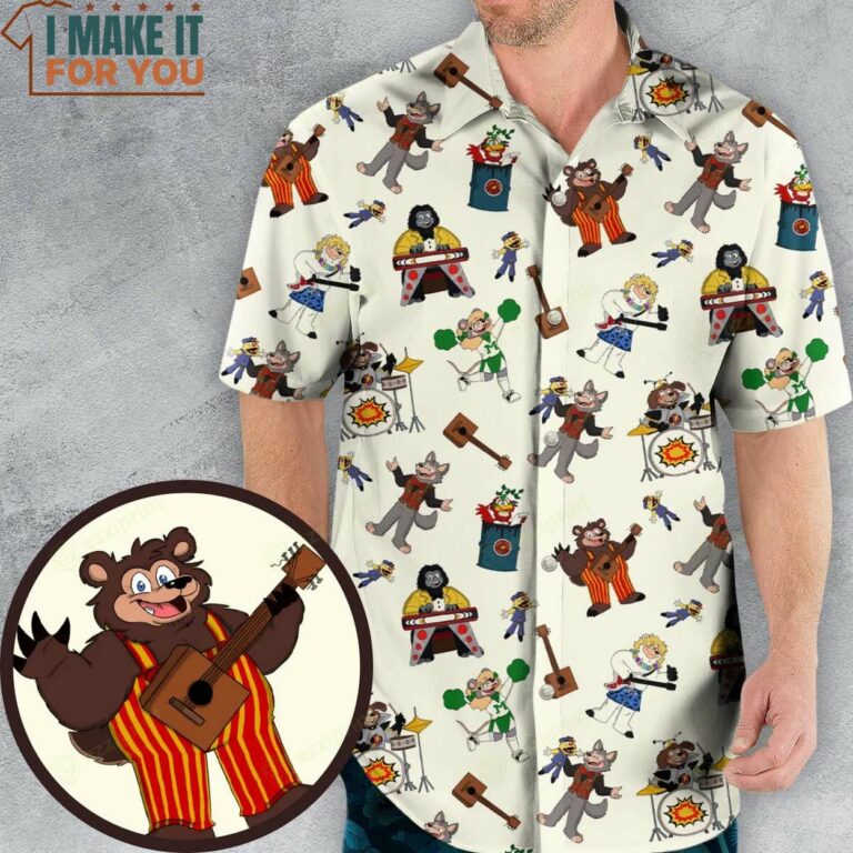 The Rock-afire Explosion Pattern Hawaiian Shirt, Affordable Gifts for ...