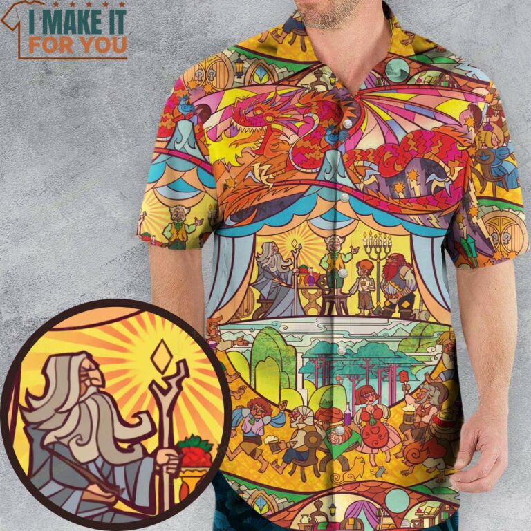 The Lord of The Ring Stained Glass Hawaiian Shirt, Famous Hawaiian ...