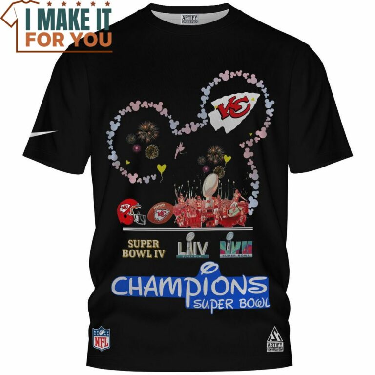 Kansas City Chiefs Mickey and Friends Team Up T-Shirt, Kansas City ...