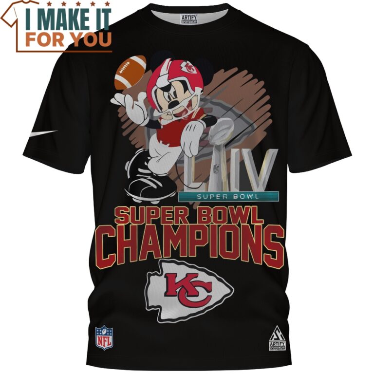 Kansas City Chiefs Mickey and Friends Team Up T-Shirt, Kansas City ...