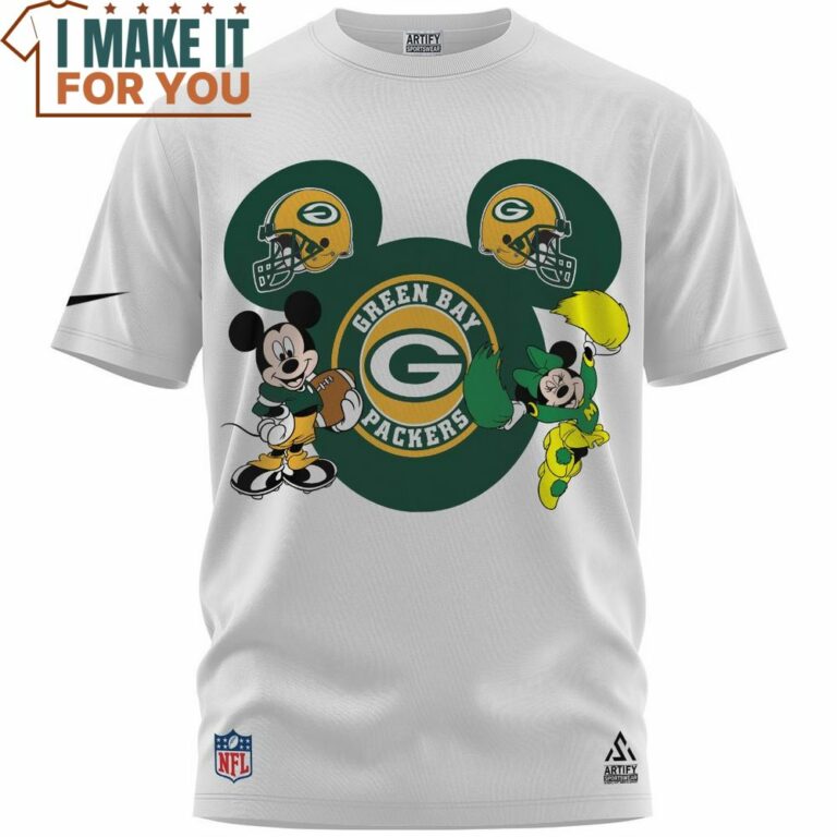 Green Bay Packers Mickey And Minnie Game Day T-Shirt, Ultimate Green ...